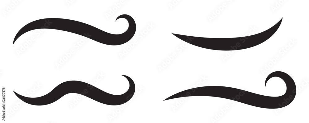 Set of Swoosh vector. Hand drawn swoosh elements, and swoop underline ...