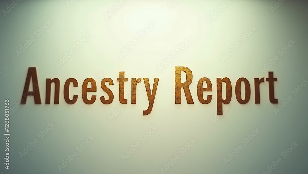 Exploring the details of ancestry report displayed on a clean wall ...