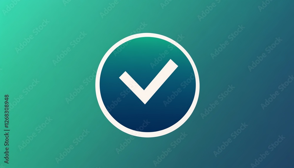 Green check mark in a circular emblem, representing verification ...