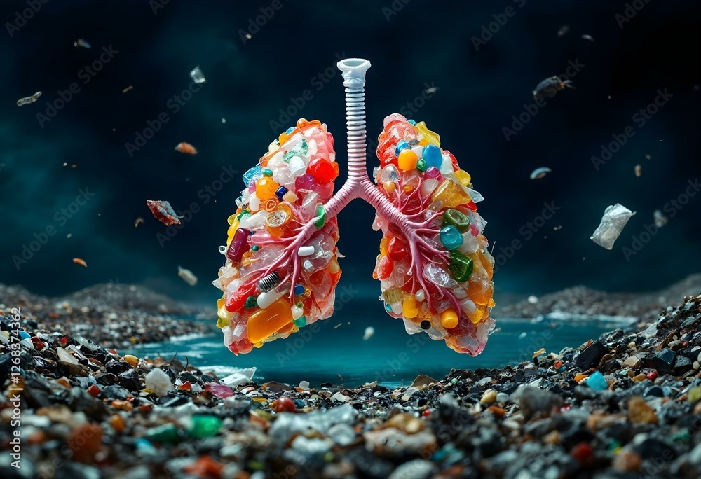 Illustration Stock A visually compelling illustration of plastic ...