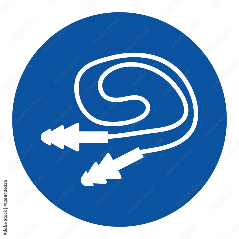 Wear Earplugs Symbol Sign Vector Illustration, Isolated On White ...