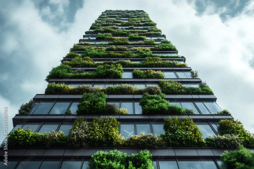 Modern green building showing sustainability and innovation in ...