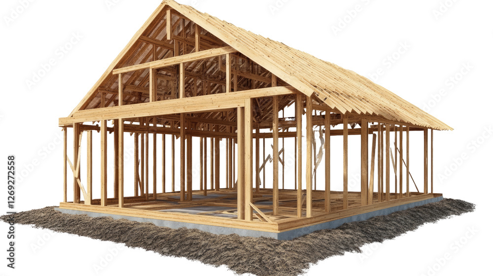 Construction Frame: An open-framed building stands ready for ...