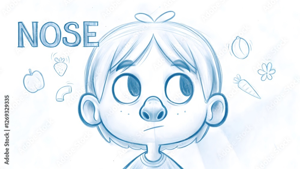 Understanding the human nose educational animation for kids classroom ...
