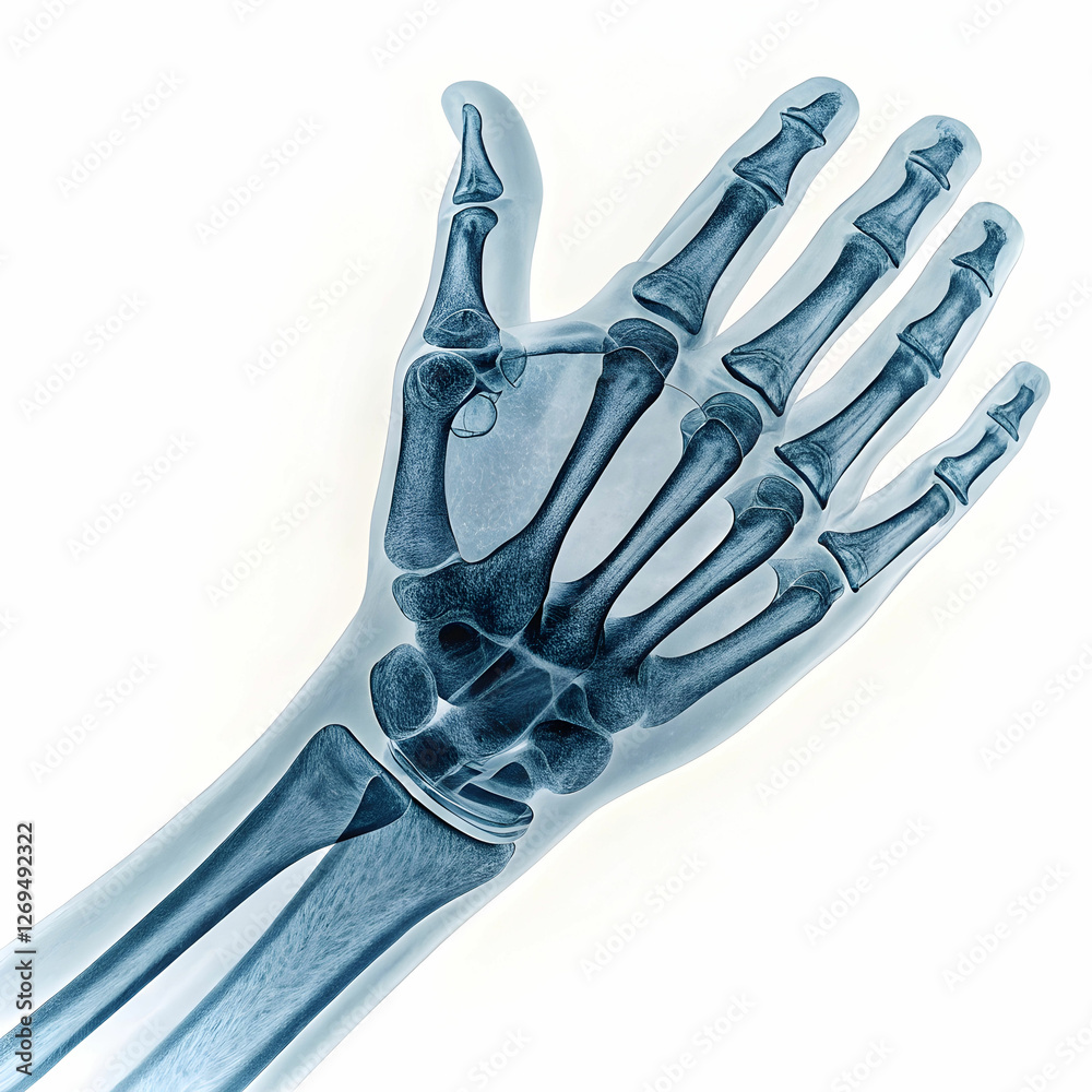 X-rays of human body parts provide detailed images for diagnosing ...