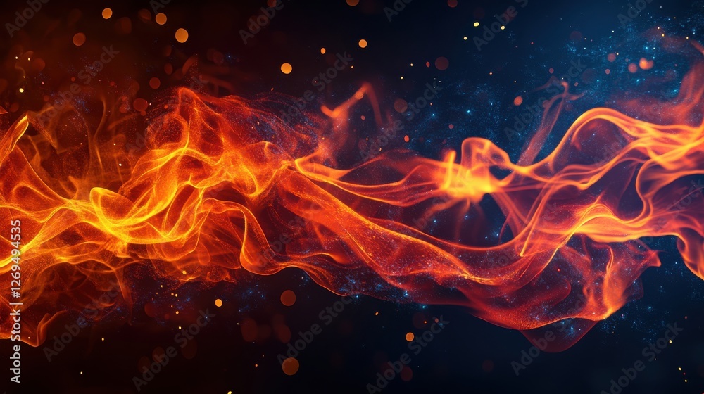 Ethereal Fire in space effects with a mystical aura and refined ...