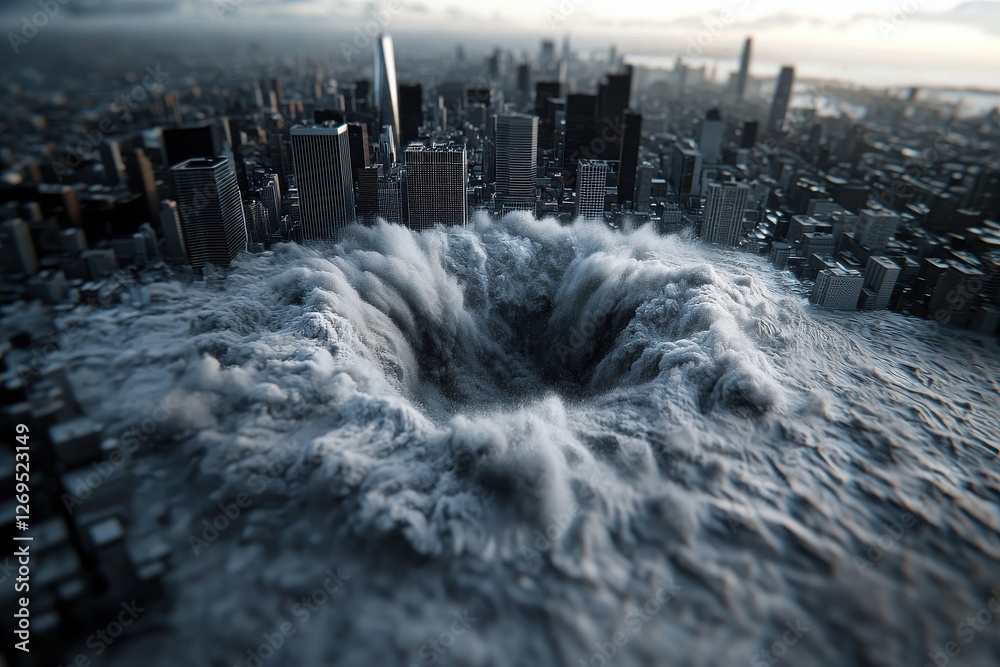 Visualizing earthquake shockwaves for urban preparedness insights Stock Illustration | Adobe Stock