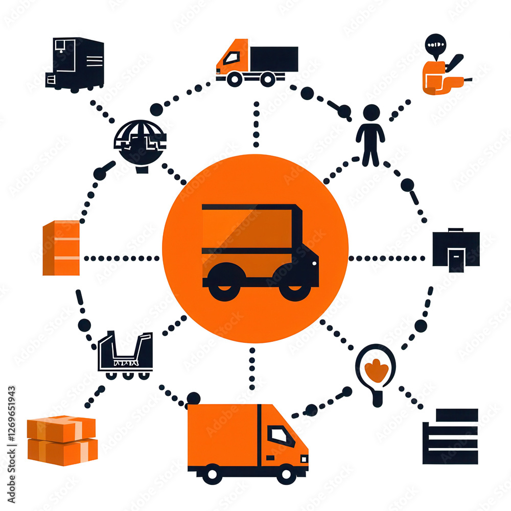 Logistics and delivery management flowchart warehouse operations ...