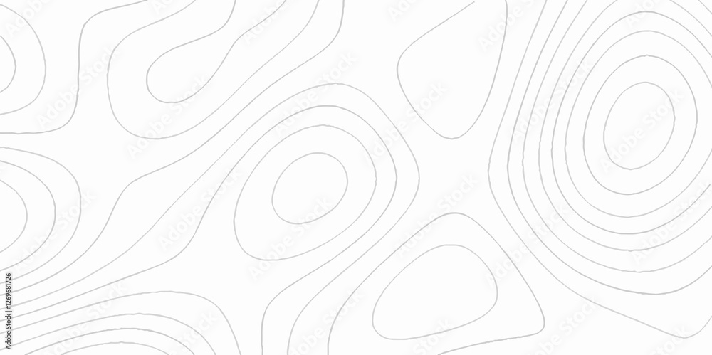 Abstract topographic contours map with geometric curved lines and ...