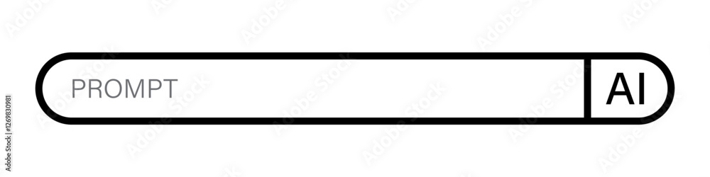 Ai prompt bar icon simple design Stock Vector | Adobe Stock