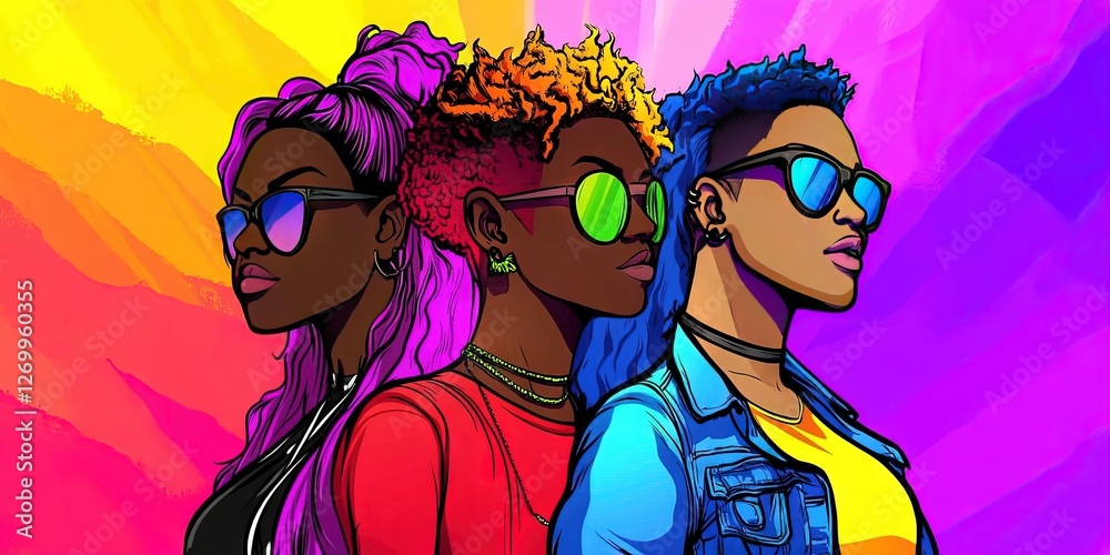 LGBTQIA propaganda image with full spectrum of rainbow colors Stock ...