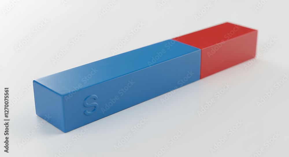 Magnet Magic: A Colorful Bar Magnet Close-Up - Science, Physics ...