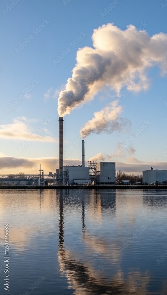 Foto de Stock Smokestacks, greenhouse gases, industrial growth ...