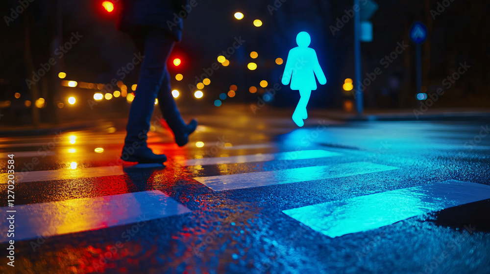 Pedestrian Crossing Lacking Clear Road Signs Symbolizing Safety ...