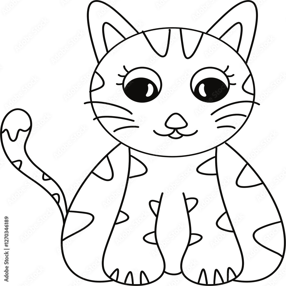 Illustration Stock Simple line drawings in the shape of animals, line ...