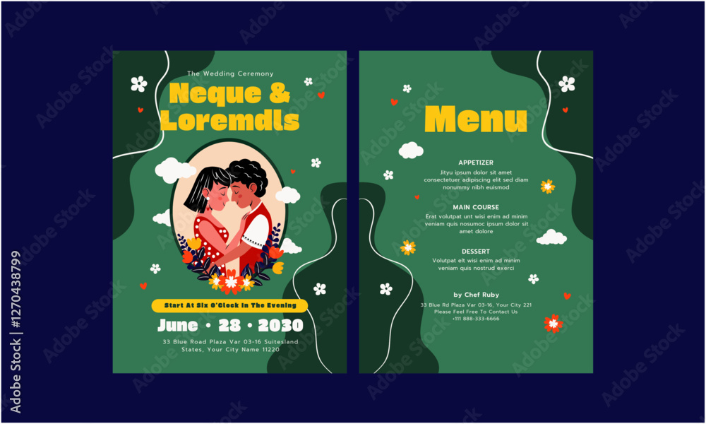 Wedding Invitation Template. Design illustration for wedding and vip ...