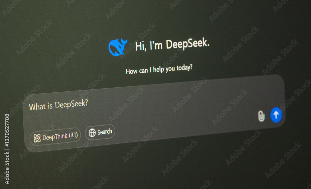 Seoul, South Korea - Feb 17, 2025 :A user using DeepSeek on a computer ...