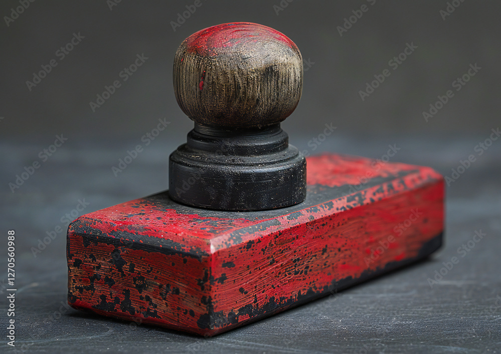 Rounded Logo Stamp Design - 100% Solid Red with Crisp Edges and Sharp ...