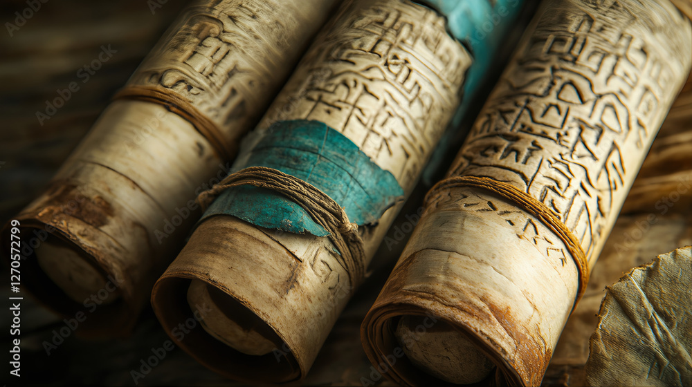 Writing on parchment materials, writing on papyrus, medieval invention ...