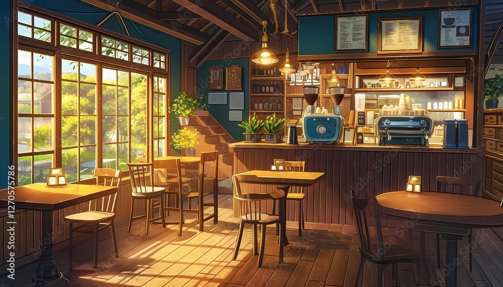 Lofi Jazz Tokyo Café Anime Style Coffee Shop Background for YouTube ...