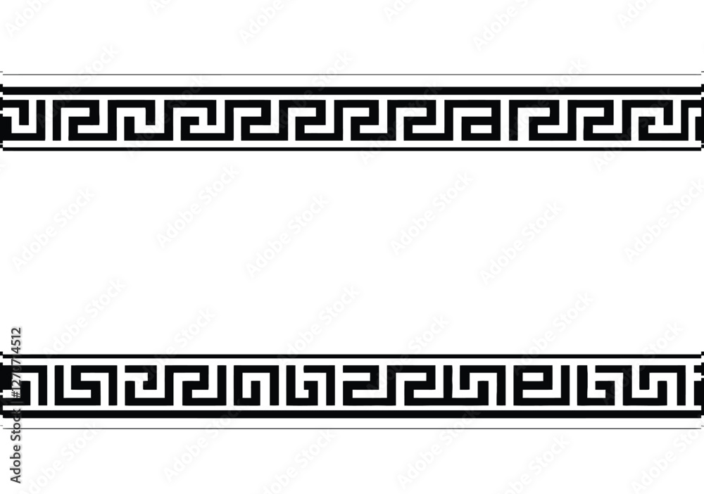 Vector de Stock Greek key border clip art. This image shows a classic ...