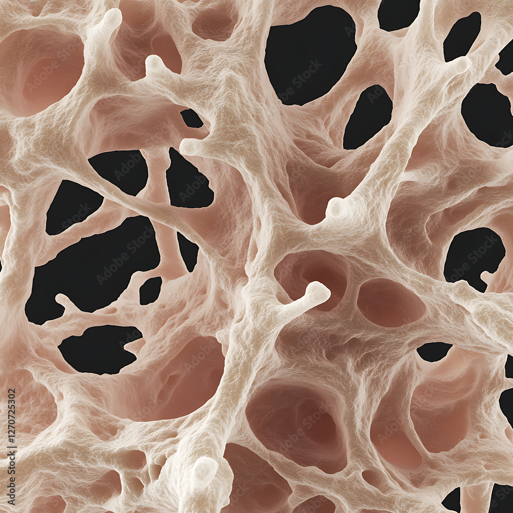 High Magnification Image of Trabecular Bone Structure Depicting Porous ...