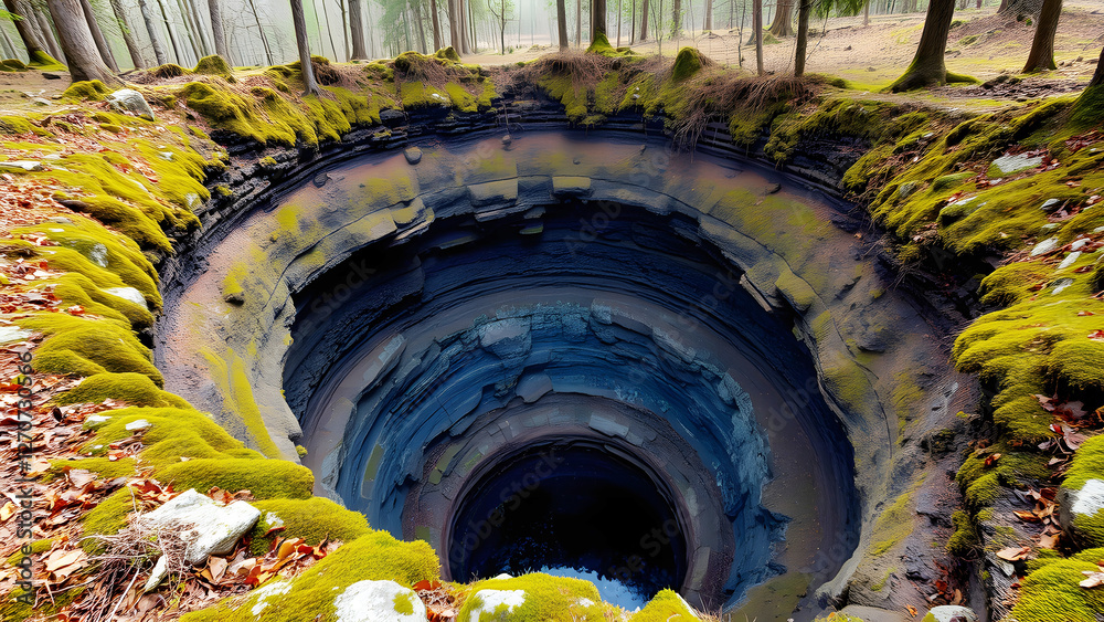 Gigantic Open-Pit Mine with Deep Circular Excavation in Nature ...