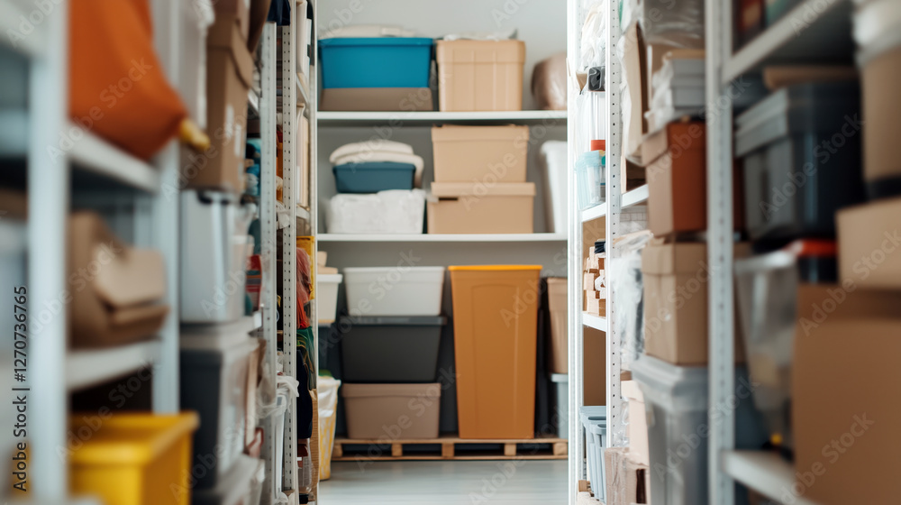 Storage Room Transformation, A before-and-after scene of a cluttered ...