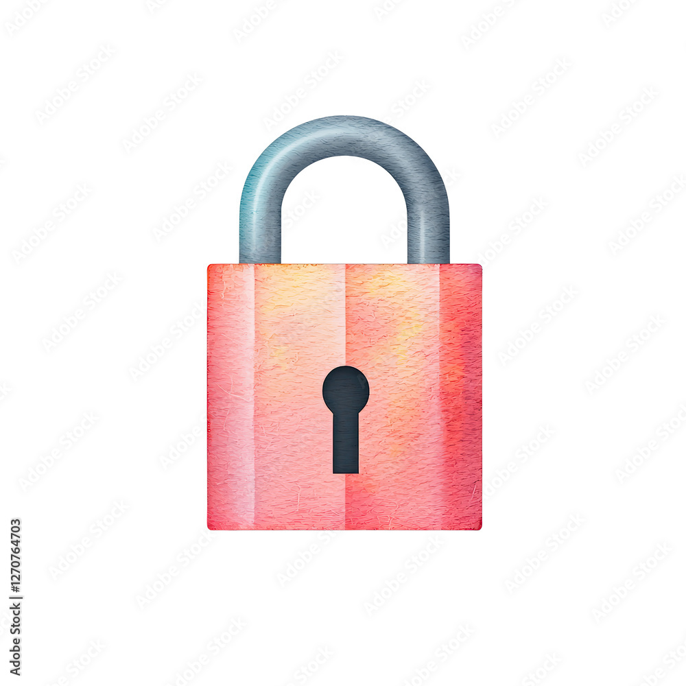 Victory glory concept. A digital lock symbolizing security and ...