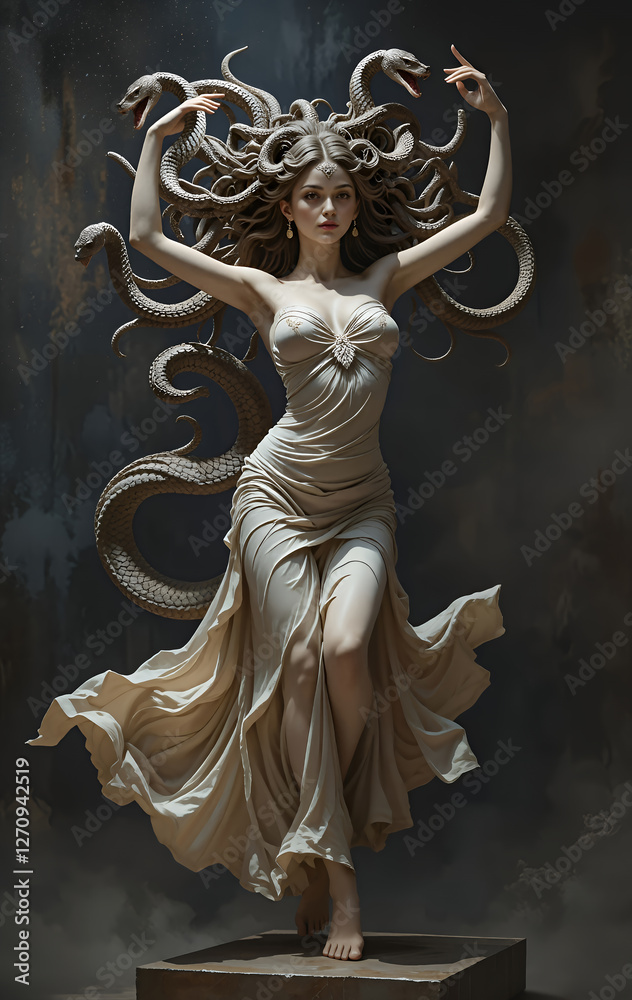 Ai generative contemporary art in the form of stone sculpture is Greek ...