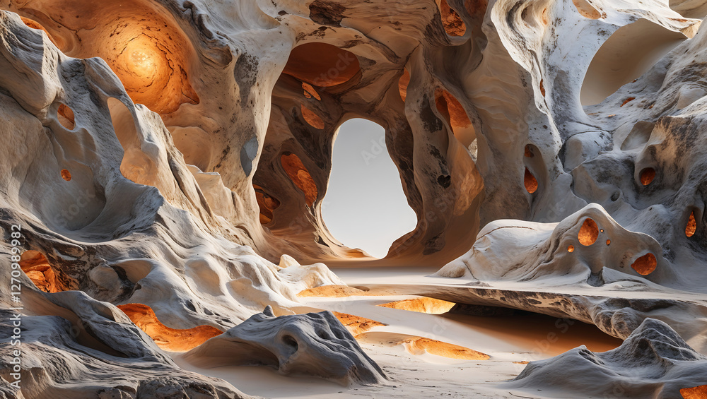 Abstract Organic Design Drawing from Natural Elements with a Soft ...