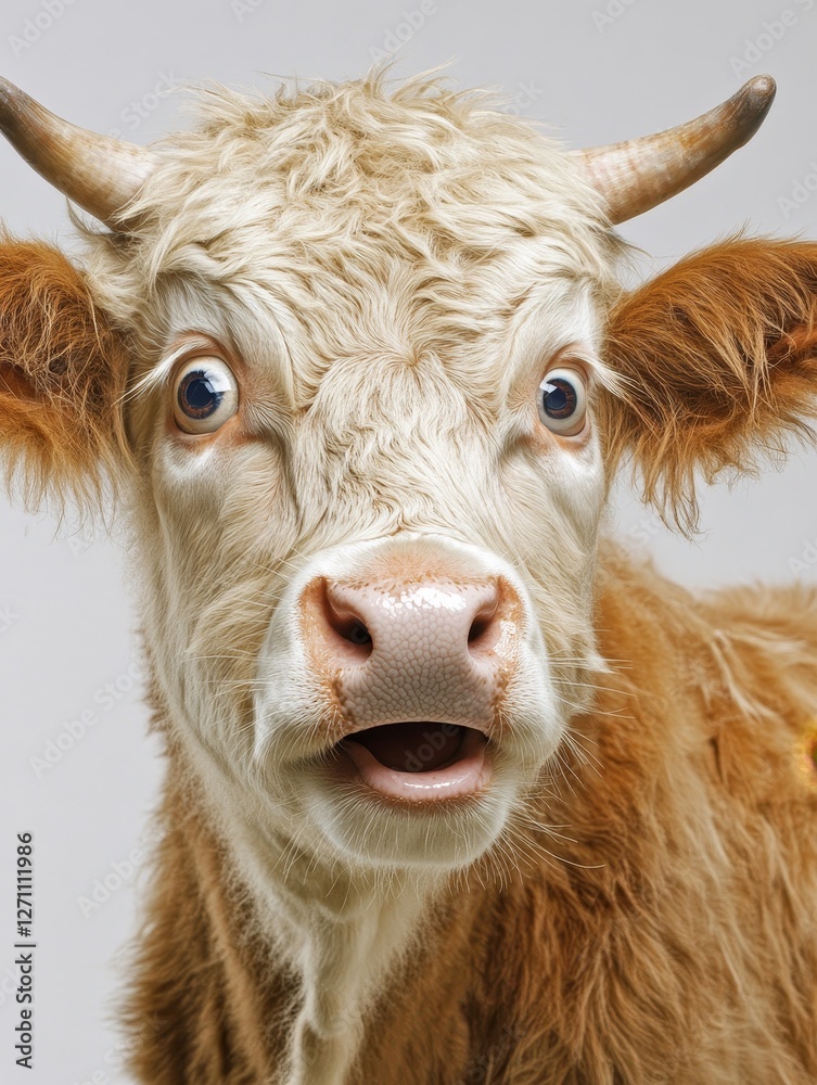 Shocked Cow Close Up Meme Face Funny Farm Animal - A surprised cow's ...