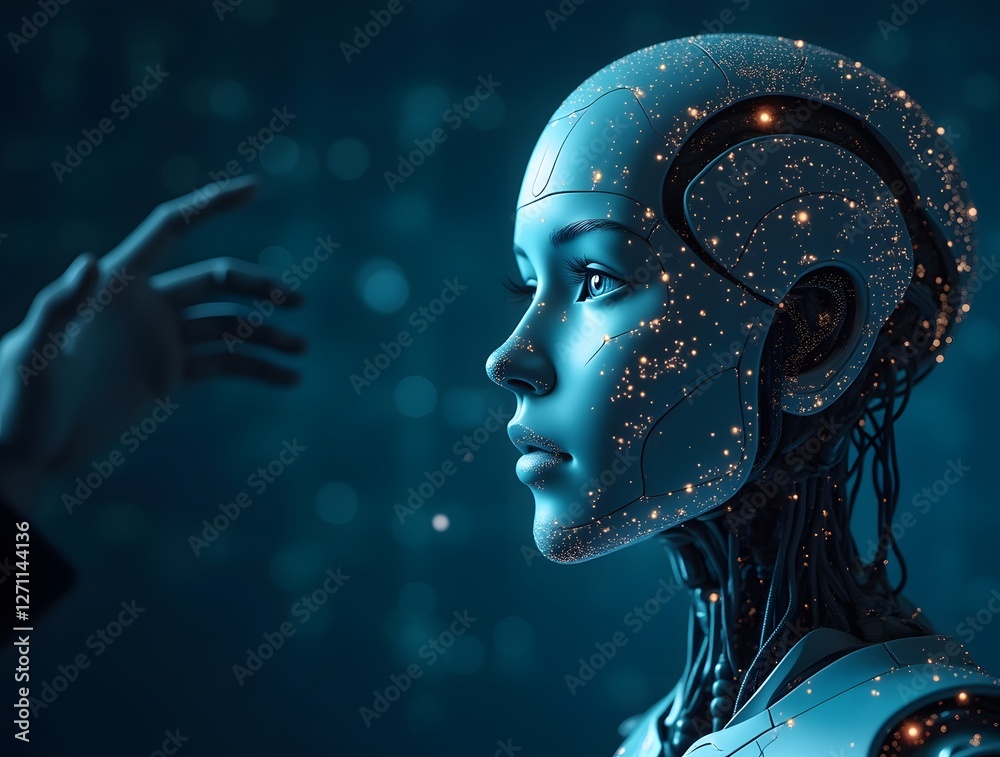 Foto de Stock AI agent and generative artificial intelligence. Robotic processes automation and ...