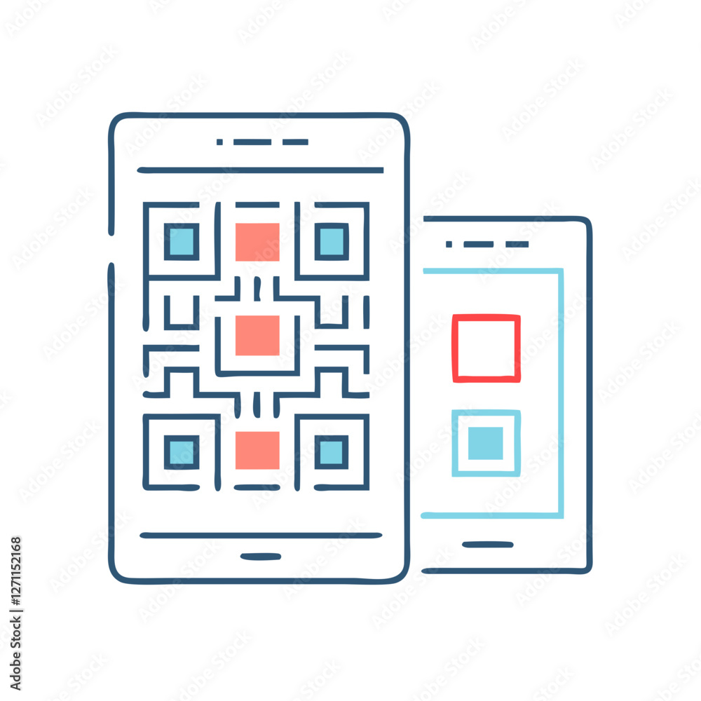 qr code icon, qr code vector illustration-simple illustration of qr ...