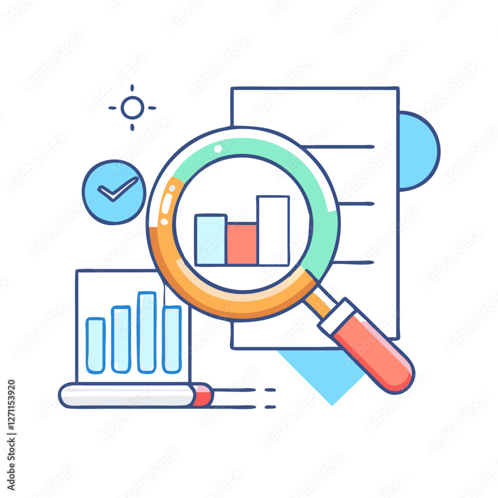 analysis icon, analysis vector illustration-simple illustration of ...