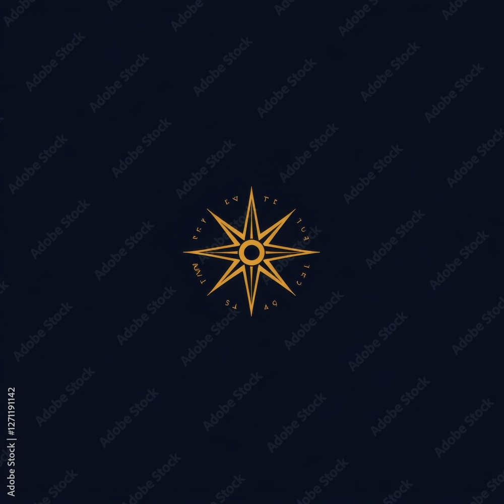 Sophisticated vector logo with compass icon and elegant font, navy and ...