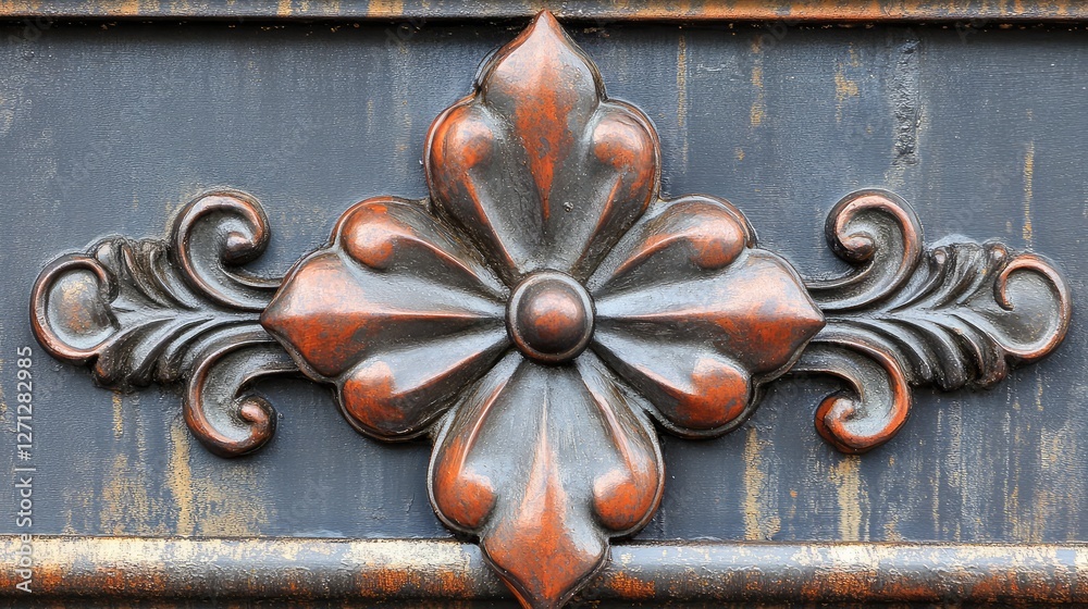 Antique-style zinc sheet background with soft metallic tones, rustic ...