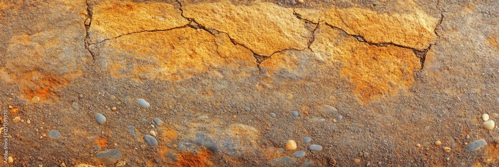 Cracked earth texture with pebbles showcasing natural erosion patterns ...