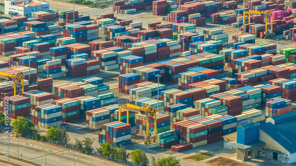 Logistics and transportation of Container Cargo ship in GemaLink Cai ...