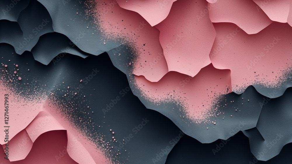 Obsidian blush pink color gradient kraft paper grainy rough texture ...