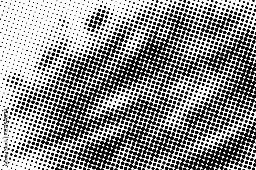 Foto de Stock Black Dotted Texture on White Background . Modern Vector ...