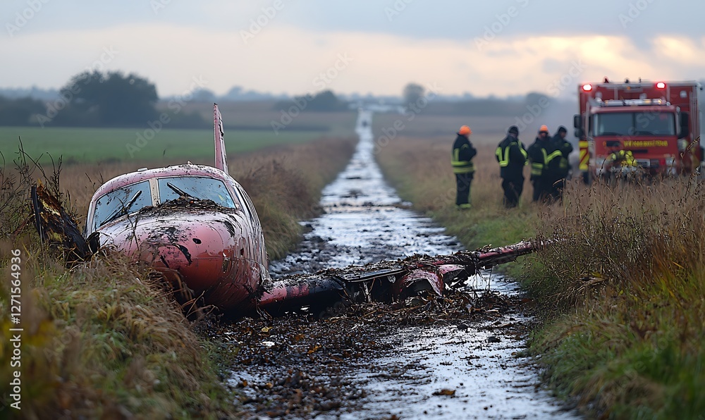 Emergency Response at Site of a Small Plane Crash in Rural Setting ...