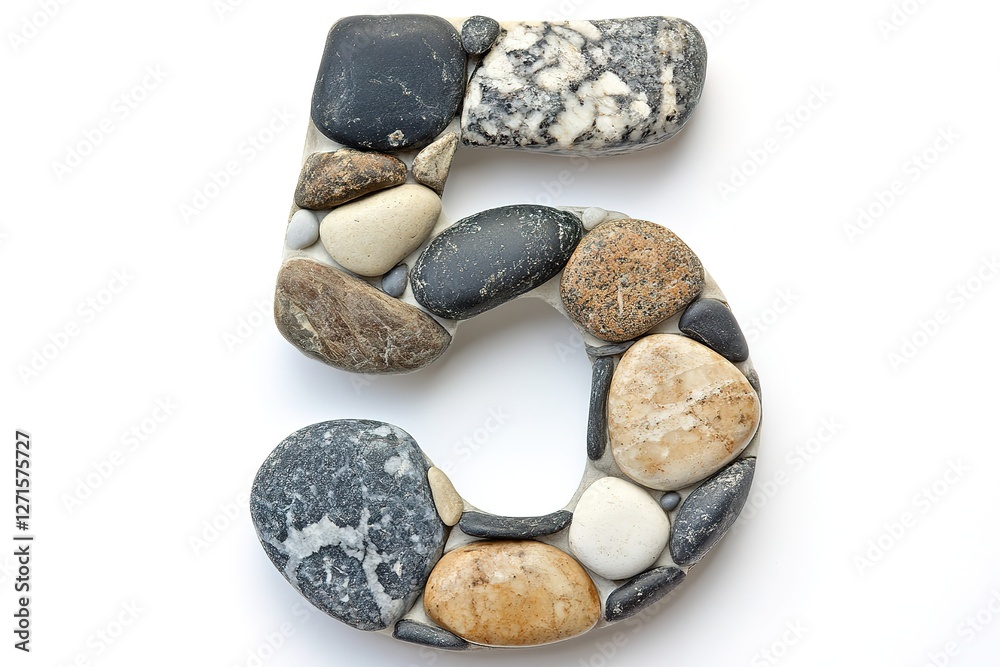 Stock-Illustration „Stone Number Five: Rustic Charm, Natural Texture ...