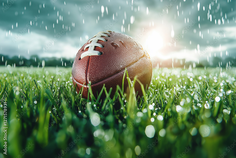 imagine hyperrealistic macro photography of football player's hand ...