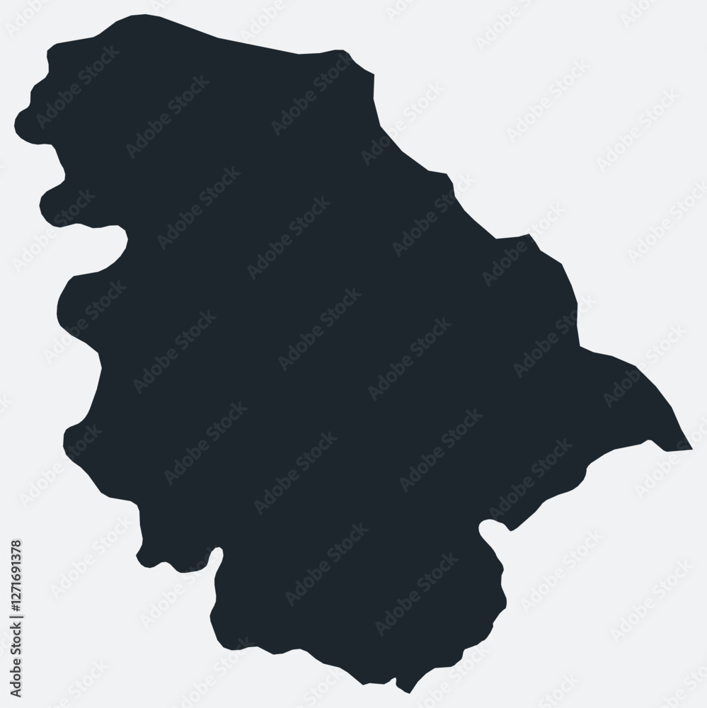 Jammu and Kashmir map. Just a simple border map. Shape of the state ...