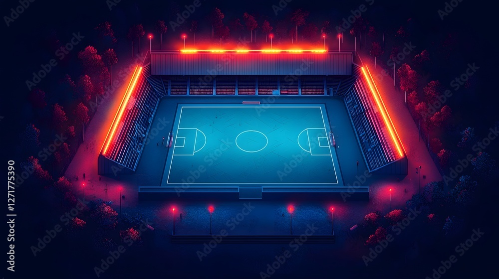 Cutting edge stadium with a dynamic retractable roof surrounded by ...