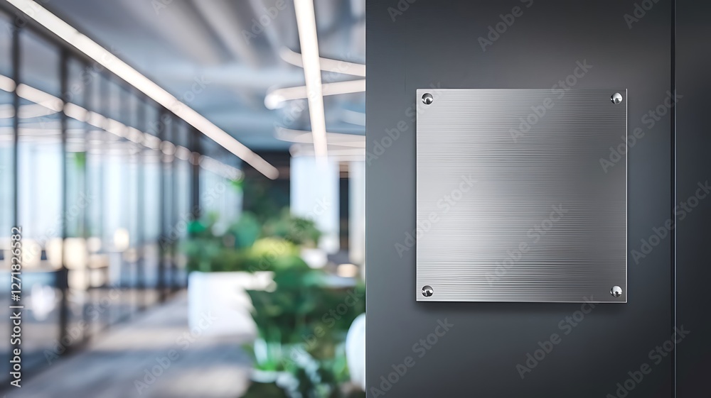 Name plate design mockup handing on door, 3d render. Door sign mock up ...