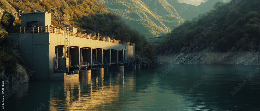 Energy storage grid sustainability. A realistic depiction of a pumped ...