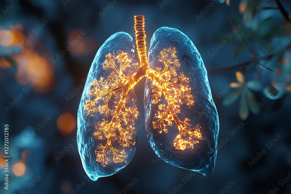 3d photorealistic rendering of oxygen diffusion across respiratory ...