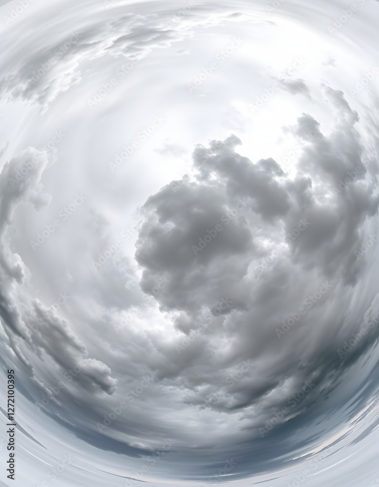 gray sky hdri 360 panorama with dark cloud before storm in seamless ...
